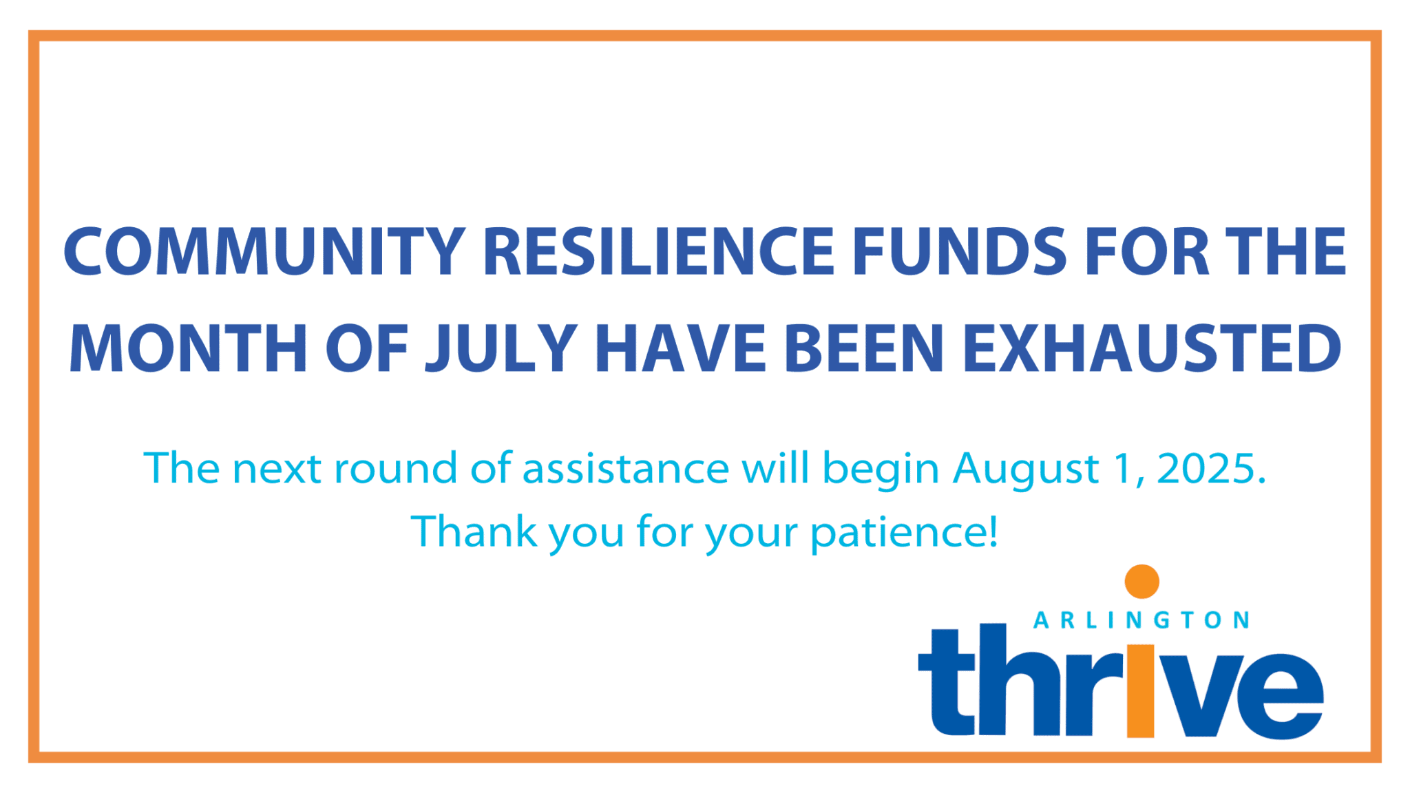 Community Resilience Fund - Arlington Thrive