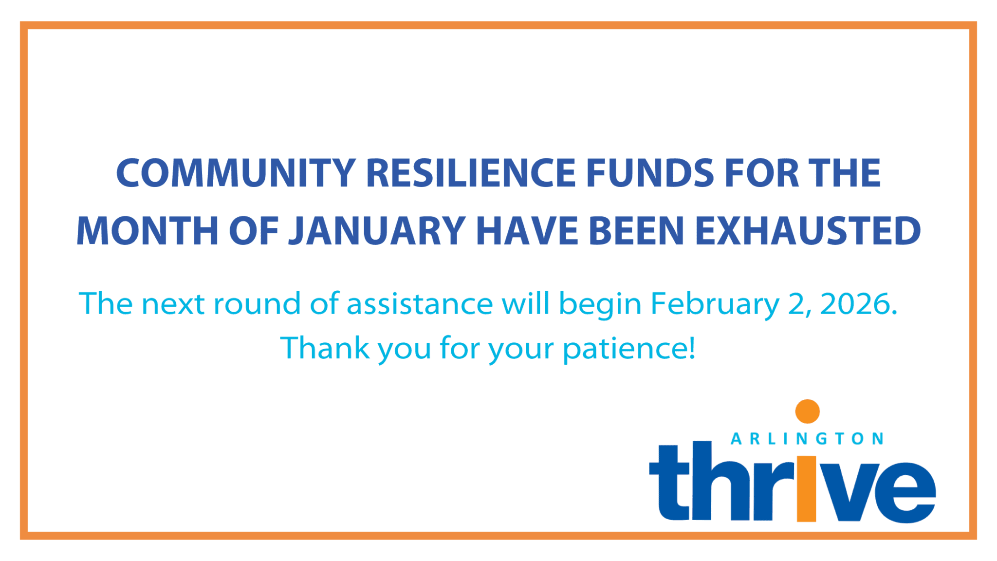 Community Resilience Fund - Arlington Thrive